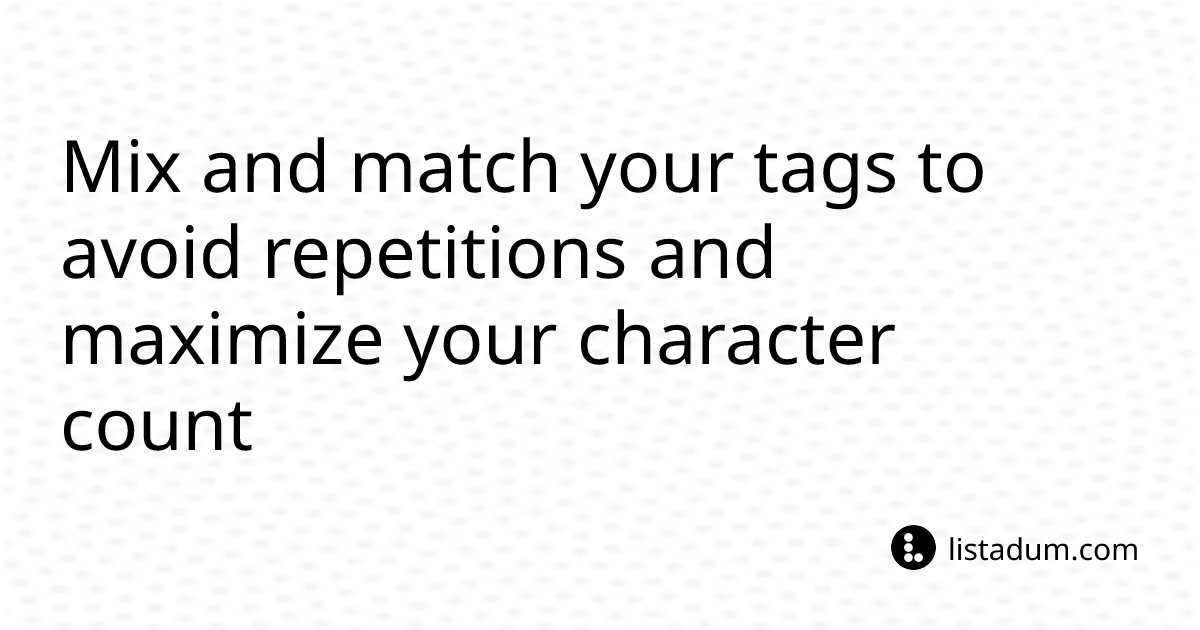 Etsy tag mixer - Listadum